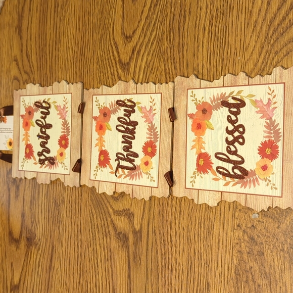 Home Collection | Holiday | Grateful Thankful Blessed Triple Hanging ...